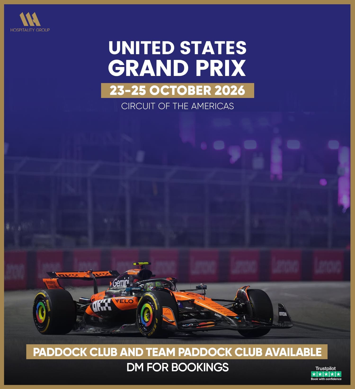 United States Grand Prix 2026 VIP Packages & Paddock Club